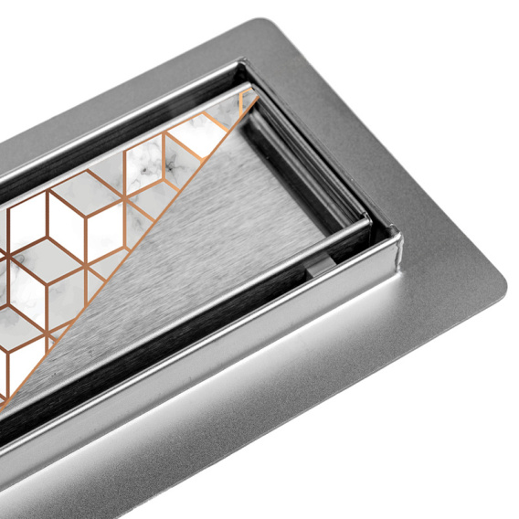 ODPŁYW LINIOWY OBROTOWY DL02 360 SATIN 70 CM - sklep Hydrosan.eu